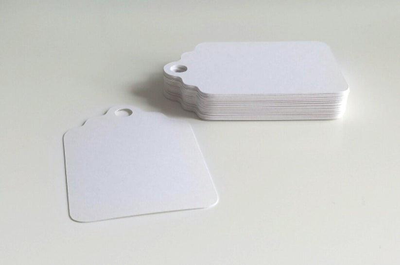 Blank white hang tags – TPD Stationery